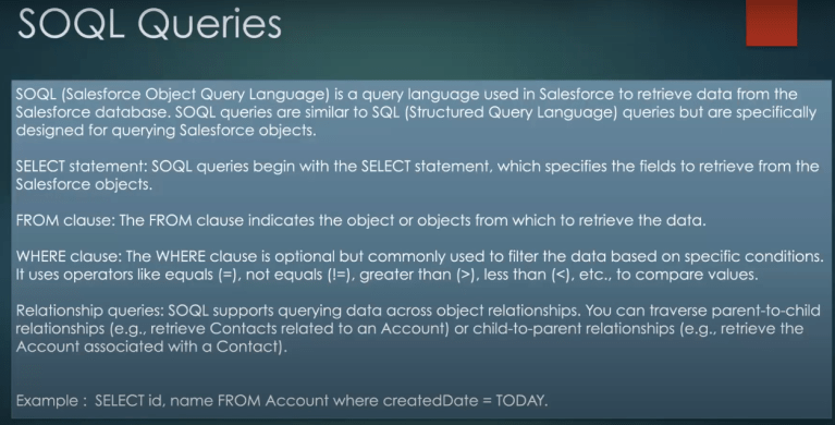 Interview Preparation : SOQL & SOSL : Interview Questions – SFDCWallah